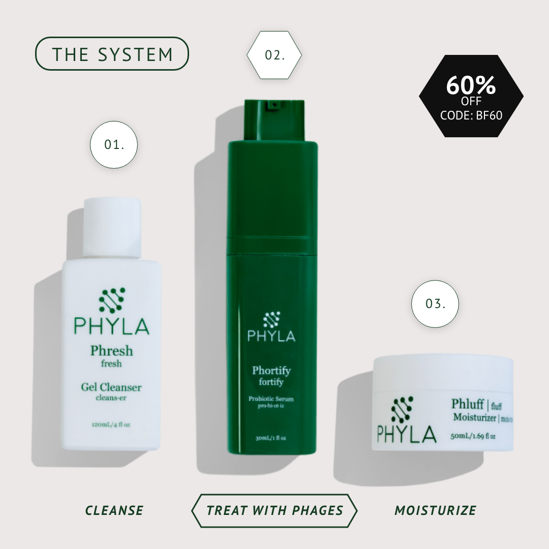 3-Step Acne Fighting Phage System | Phyla Skincare